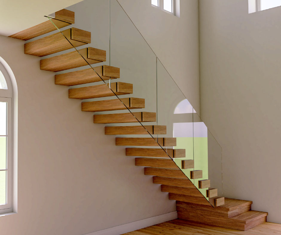 Cantilever Steel Stair - DOP Engineering