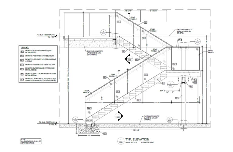 Cantilever Stair and Glass Railings in Jupiter - DOP Engineering